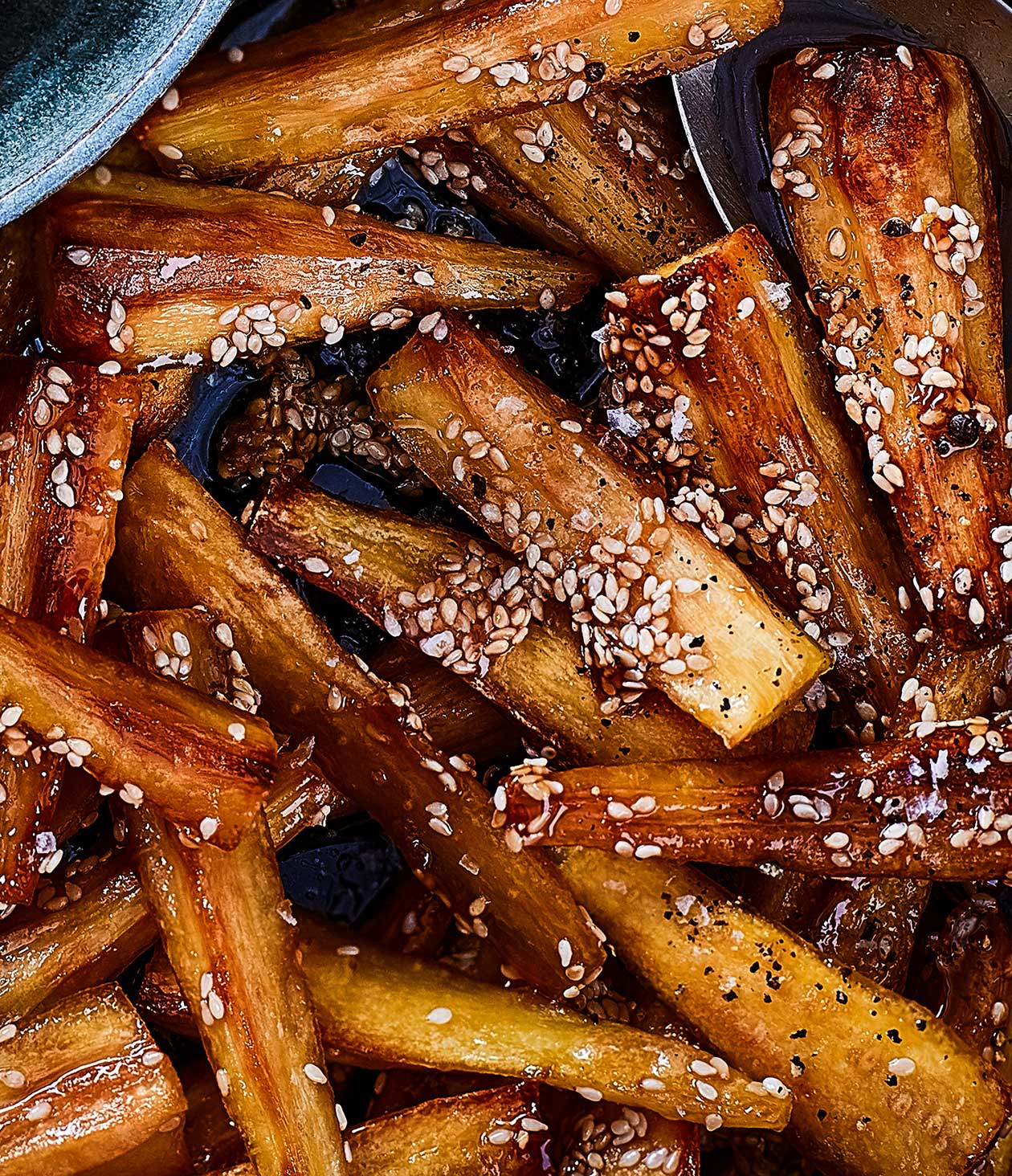 Maple and sesame parsnips recipe | Sainsbury`s Magazine