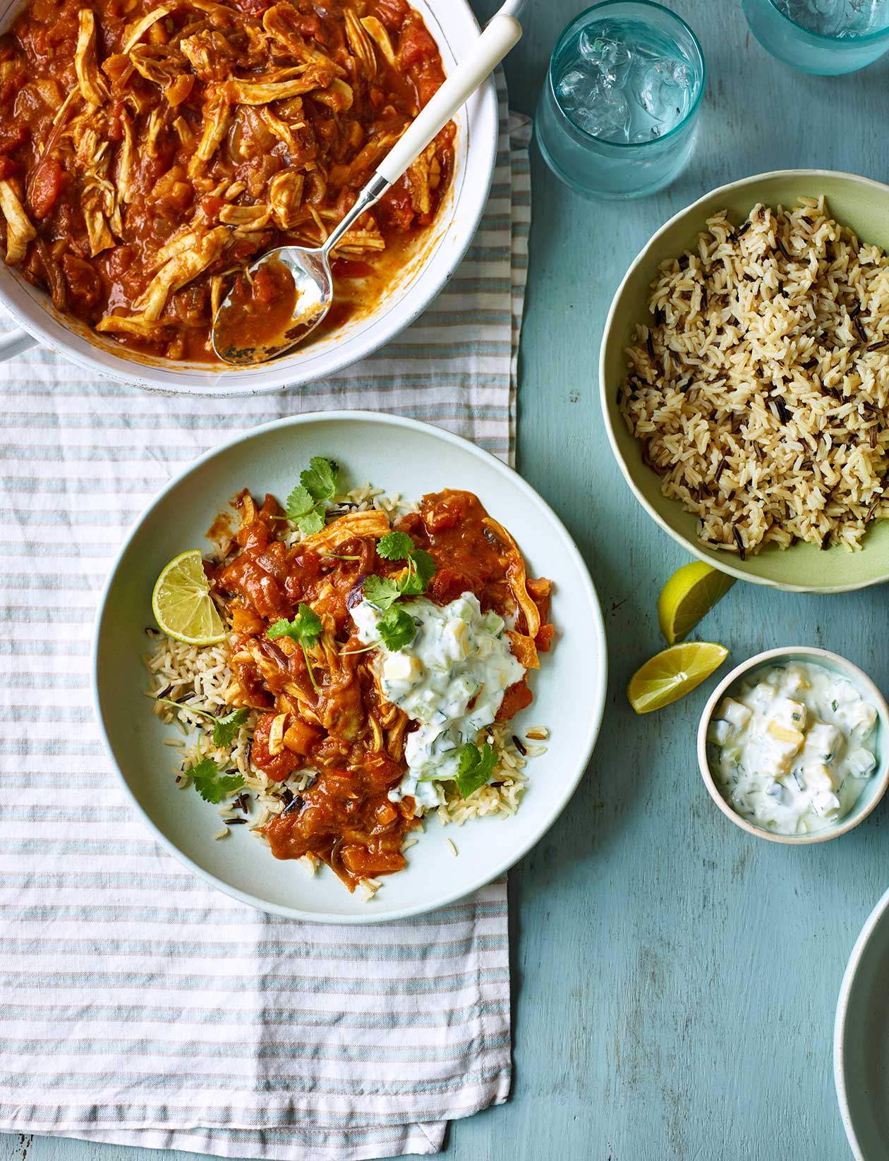 Turkey madras with mango and cucumber raita recipe | Sainsbury`s Magazine