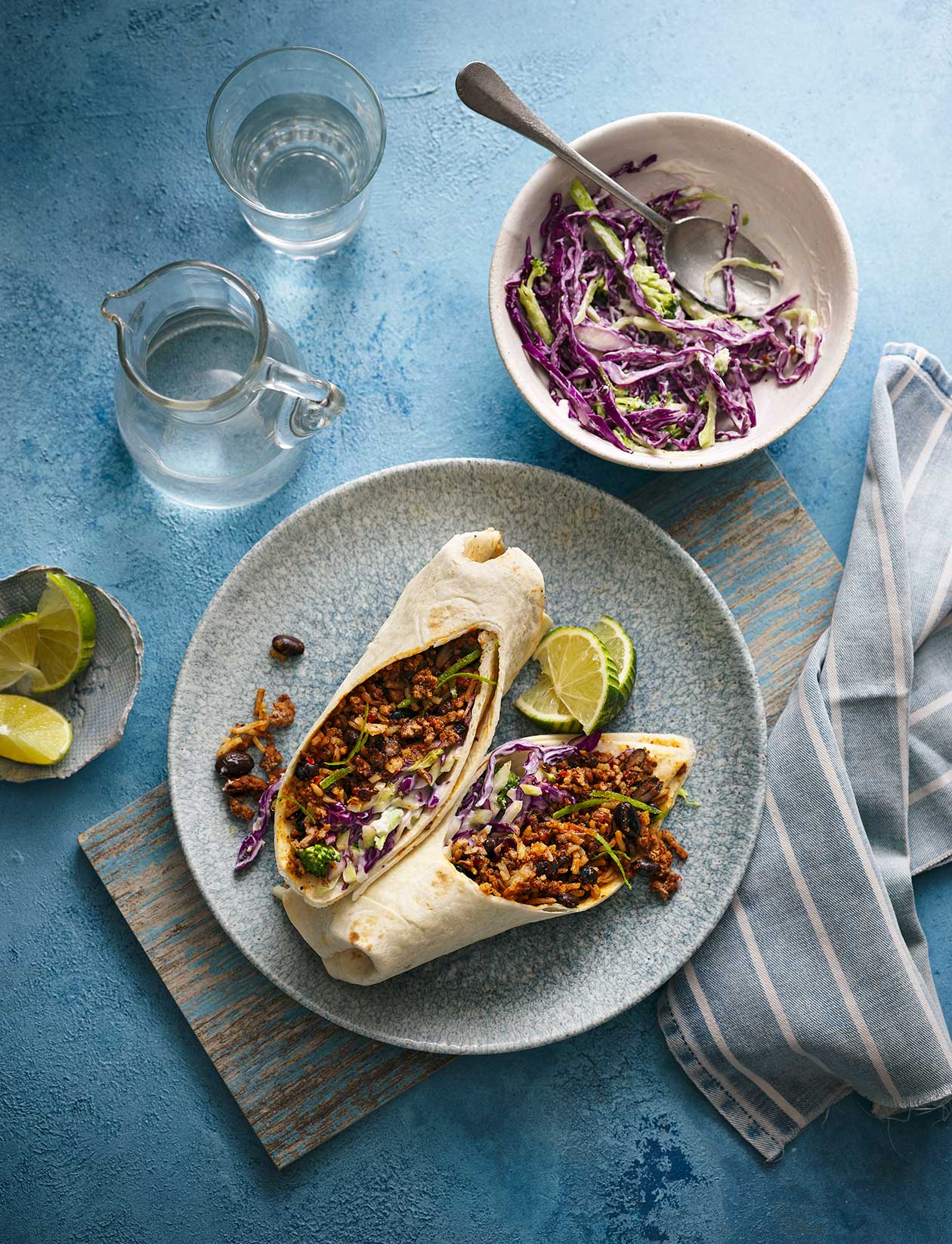 Chipotle beef burrito rolls with broccoli stalk slaw recipe | Sainsbury ...