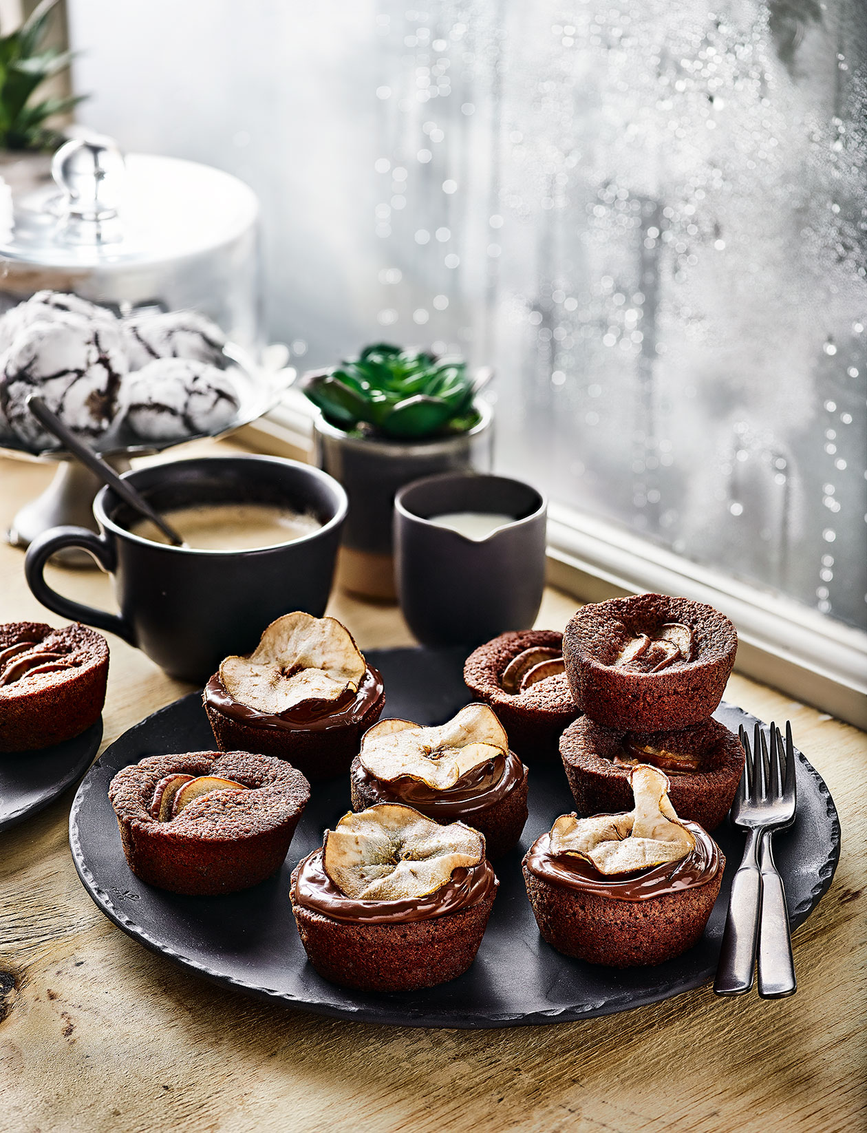 Pear, chocolate and ginger friands recipe | Sainsbury`s Magazine