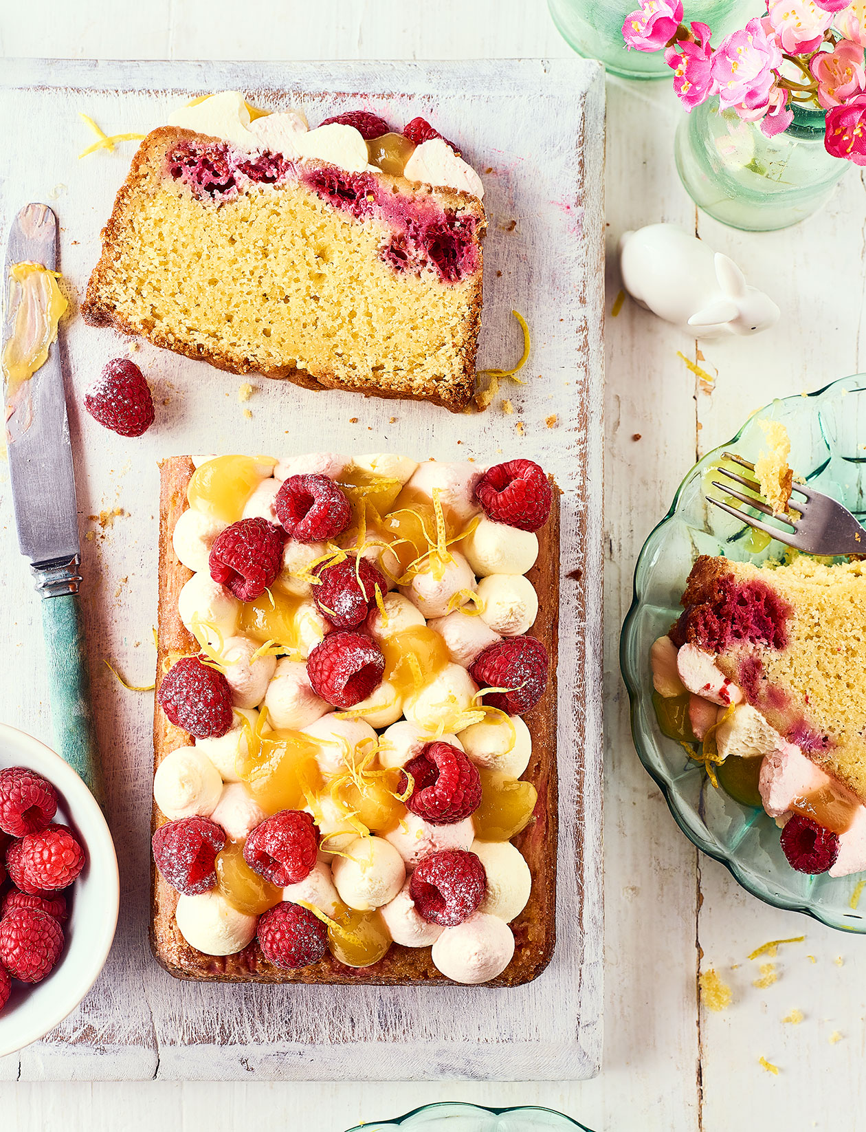 Lemon and raspberry loaf cake recipe | Sainsbury`s Magazine