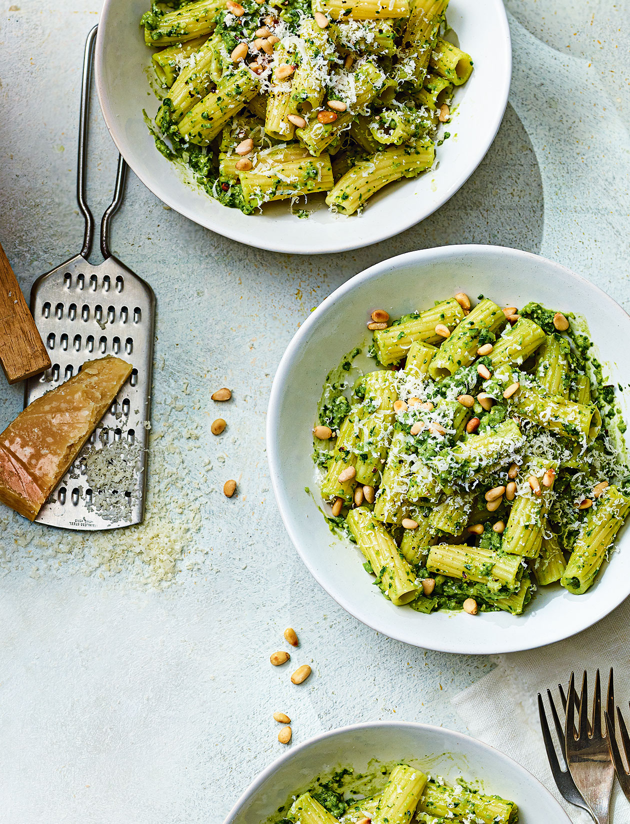Roasted courgette pesto pasta recipe | Sainsbury`s Magazine
