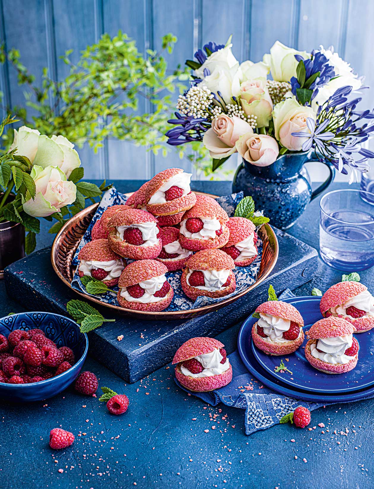 Rose and raspberry choux bun recipe | Sainsbury`s Magazine