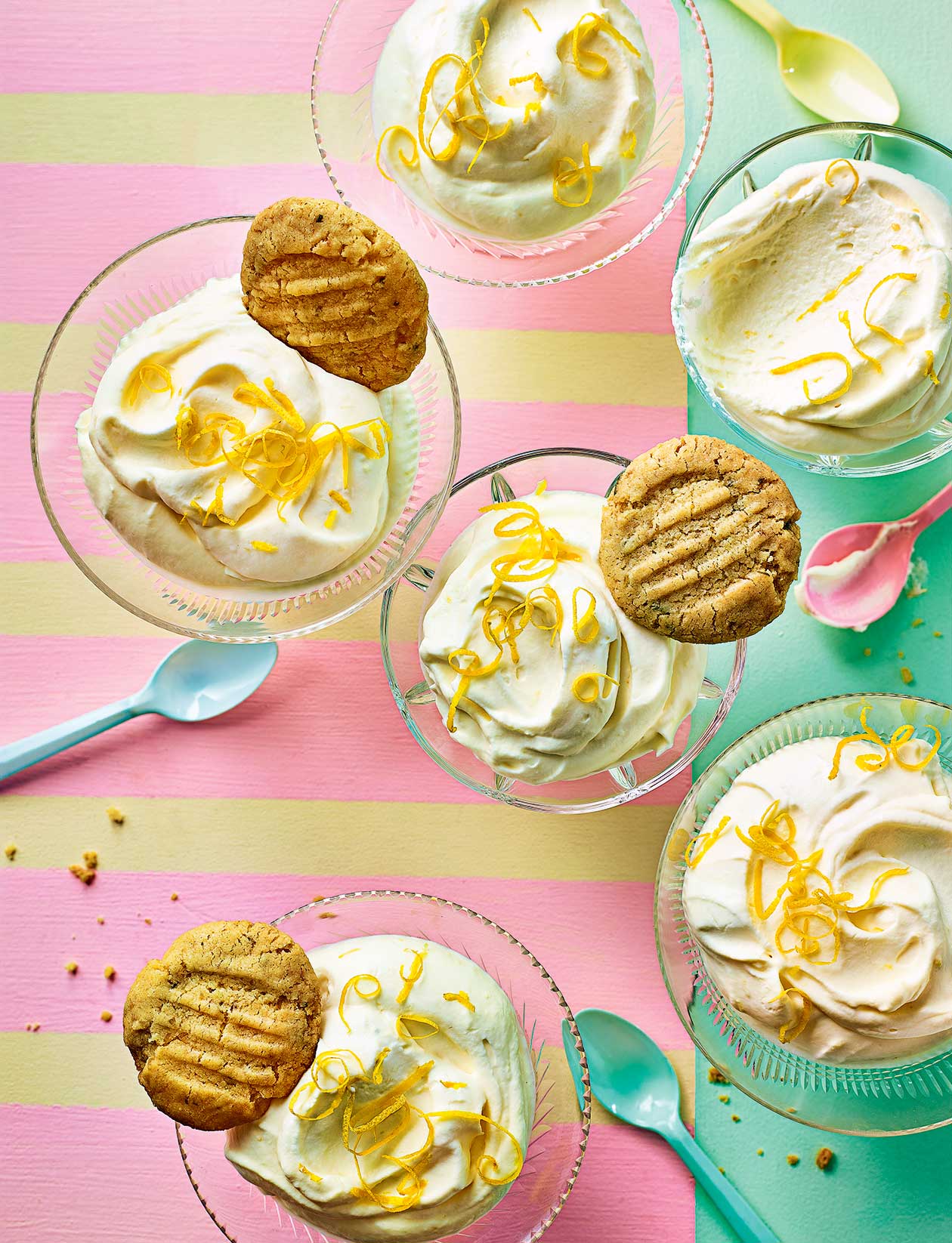 Lemon syllabub with rosemary biscuits recipe | Sainsbury`s Magazine