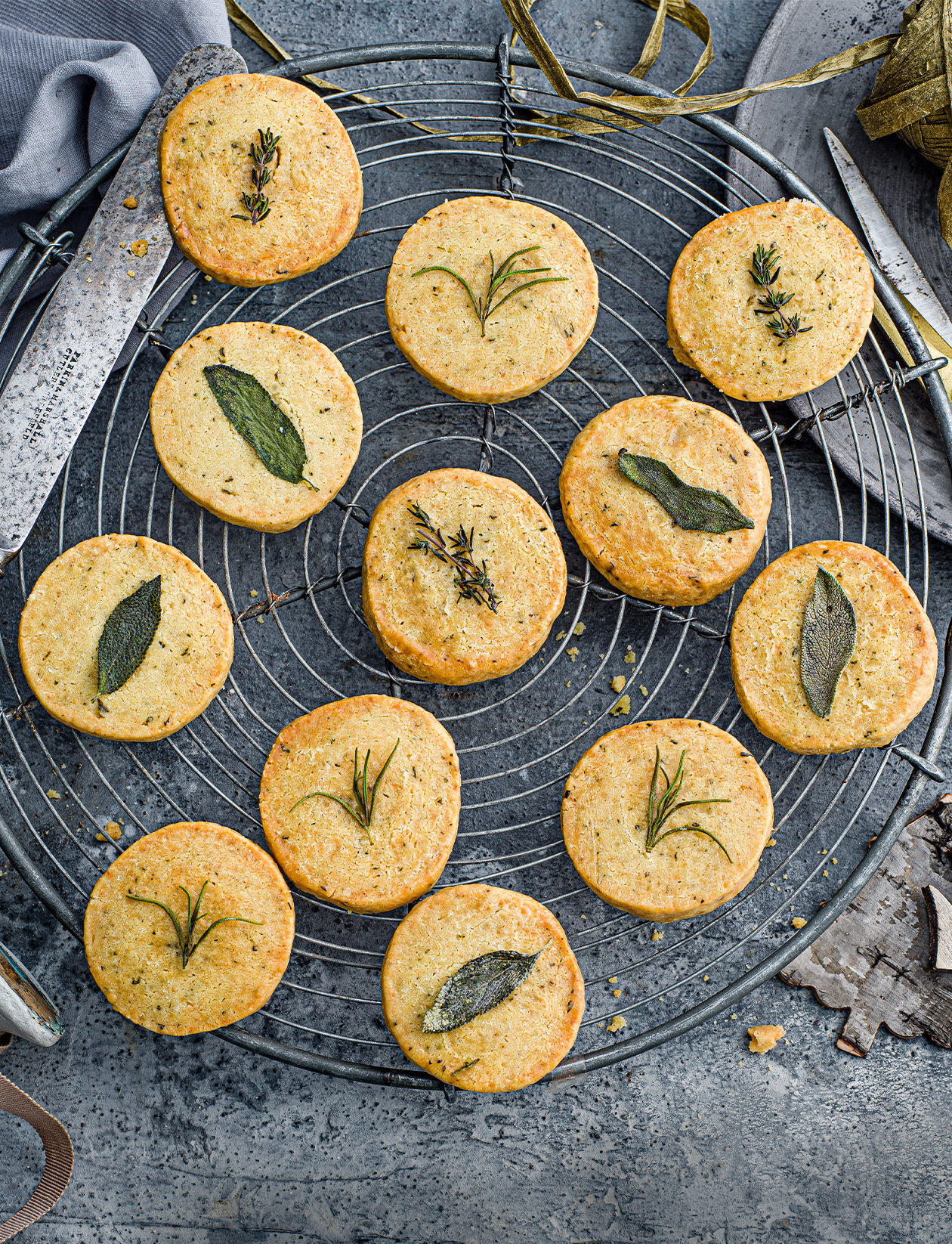 Herb and Parmesan shortbread recipe | Sainsbury`s Magazine