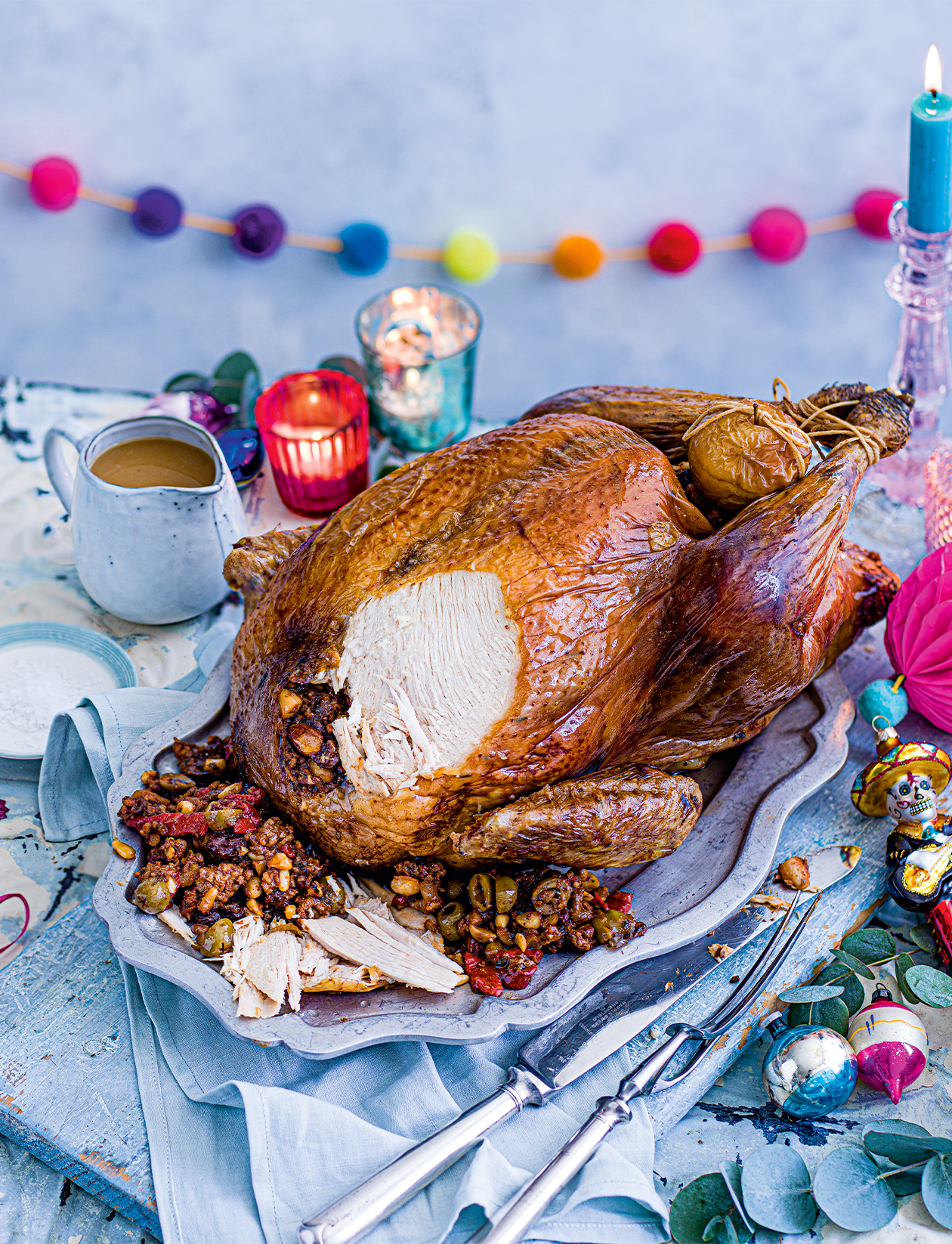 Mexican stuffed roast turkey recipe | Sainsbury`s Magazine
