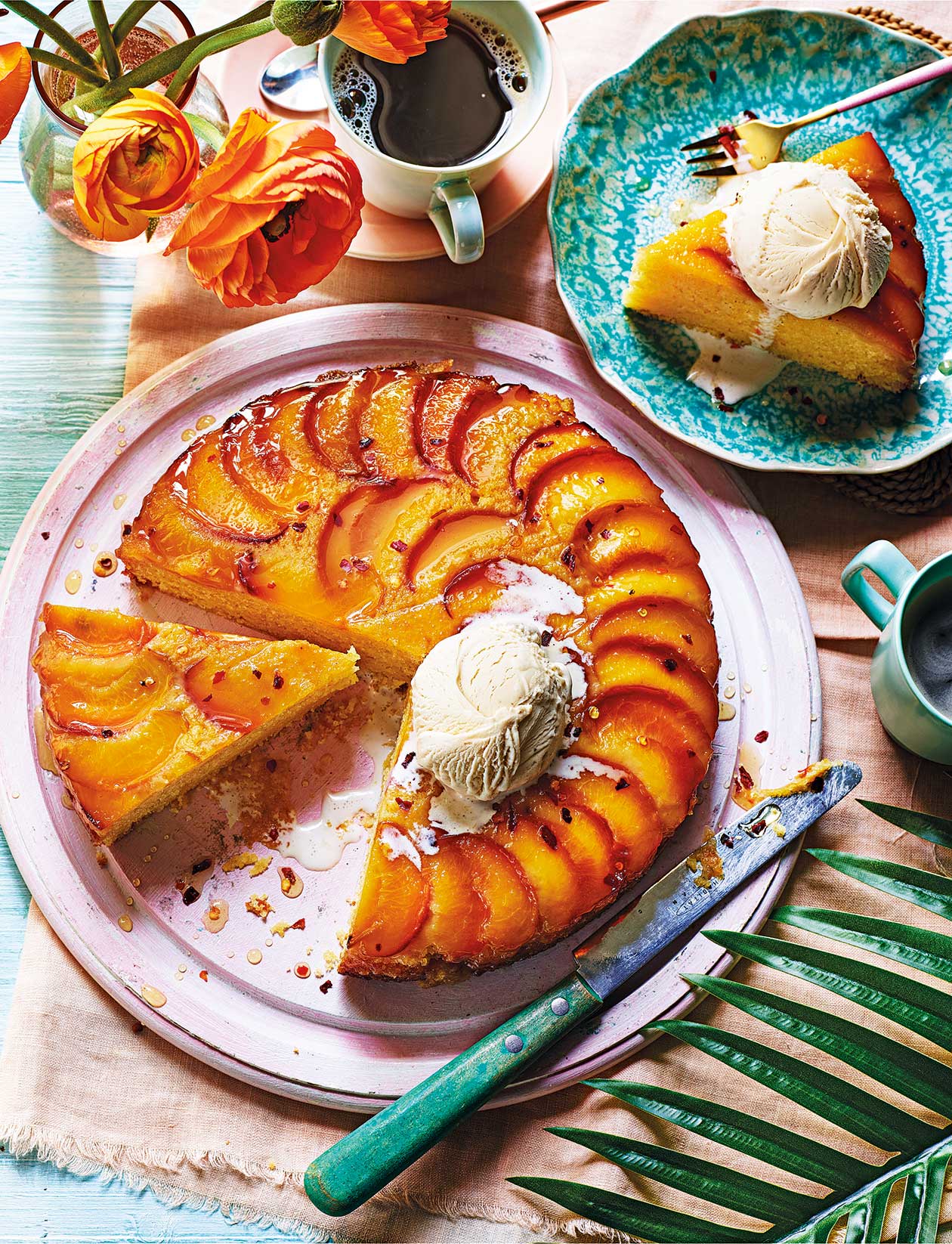 Hot honey peach cornbread recipe | Sainsbury`s Magazine