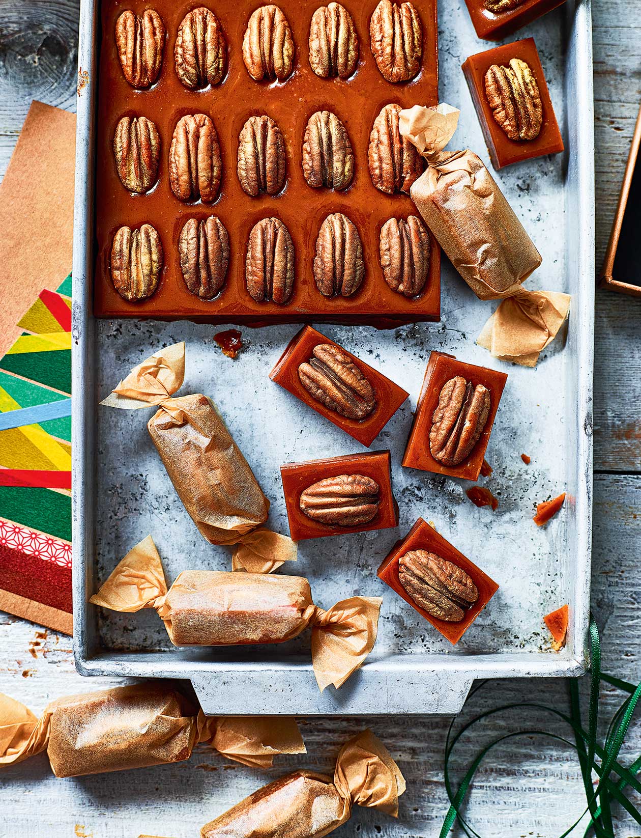 Golden pecan caramels recipe | Sainsbury`s Magazine
