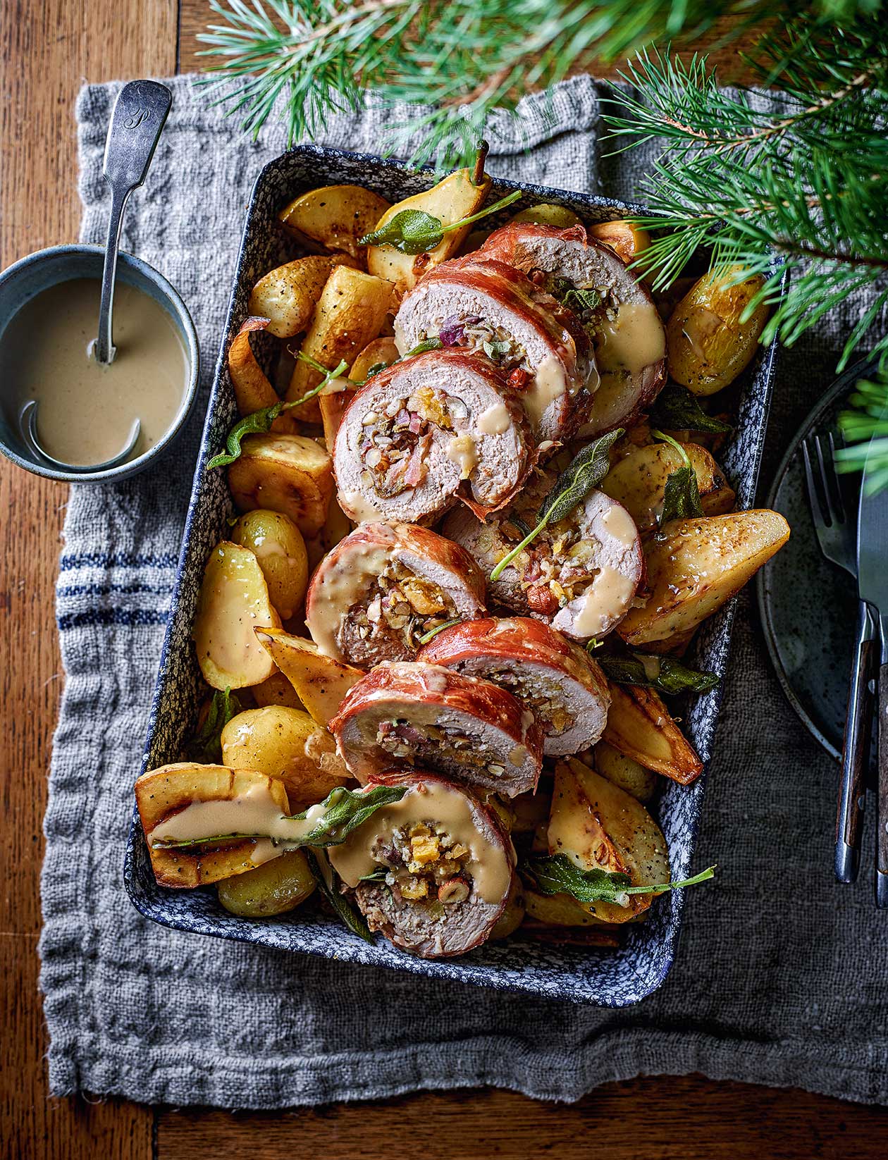 Gumbo | Sage and Apricot-Stuffed Pork Tenderloin With Roasted Pear ... Gumbo | Sage and Apricot-Stuffed Pork Tenderloin With Roasted Pear ...