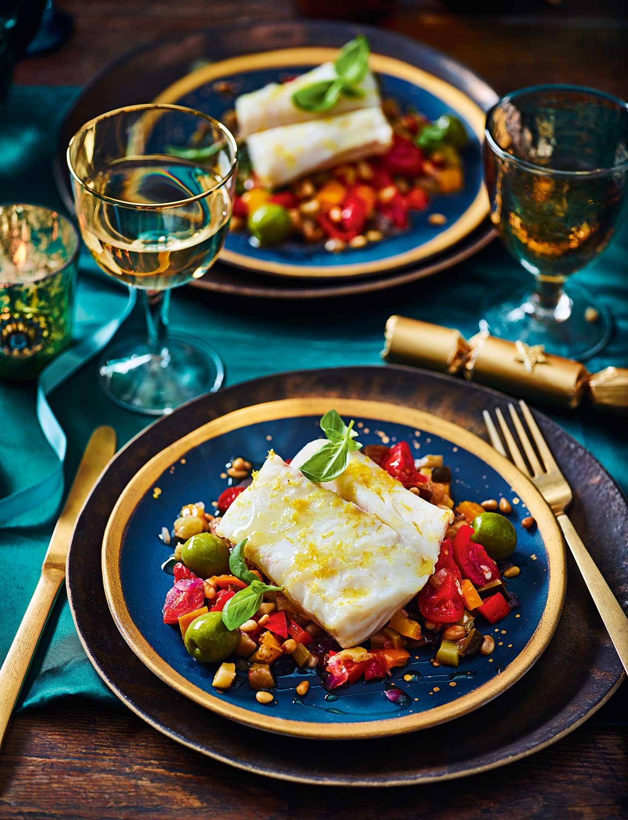 Cod en papillote with caponata recipe | Sainsbury`s Magazine