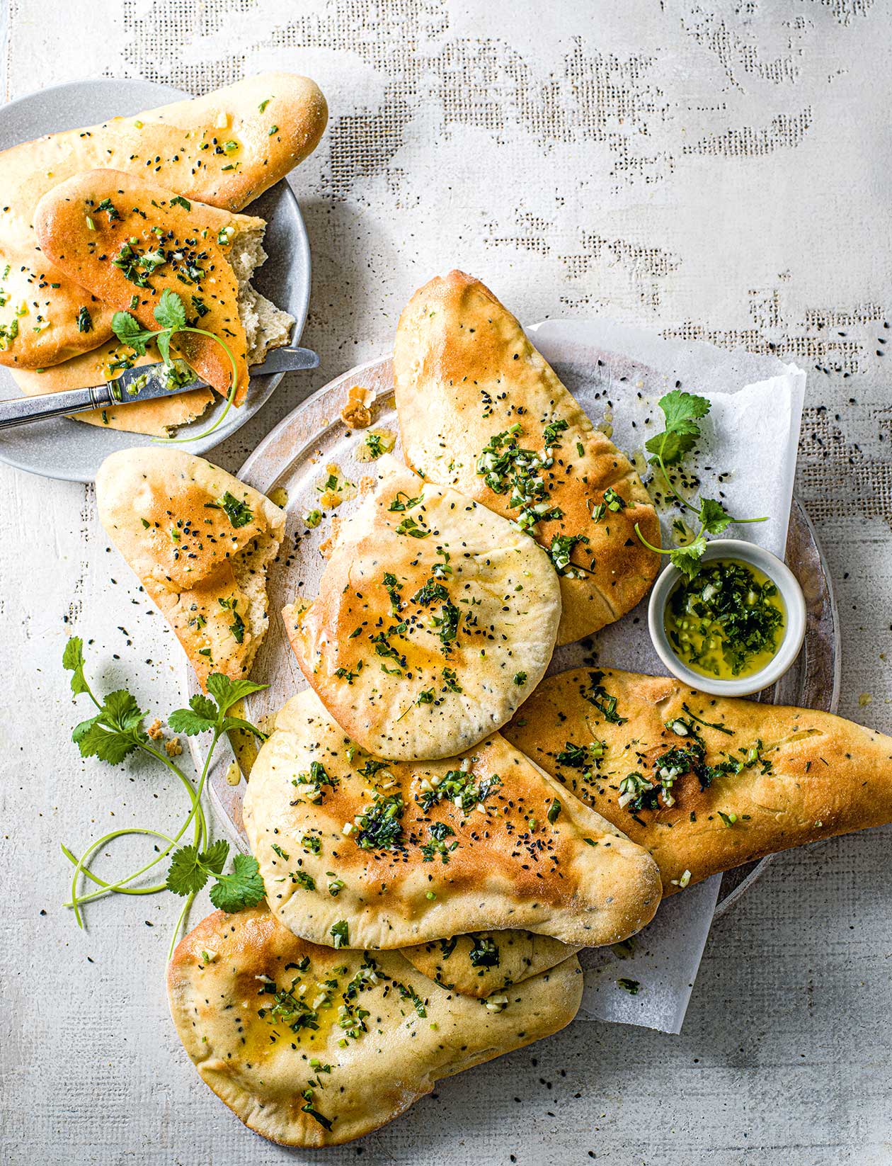 Oven-baked naan breads recipe | Sainsbury`s Magazine
