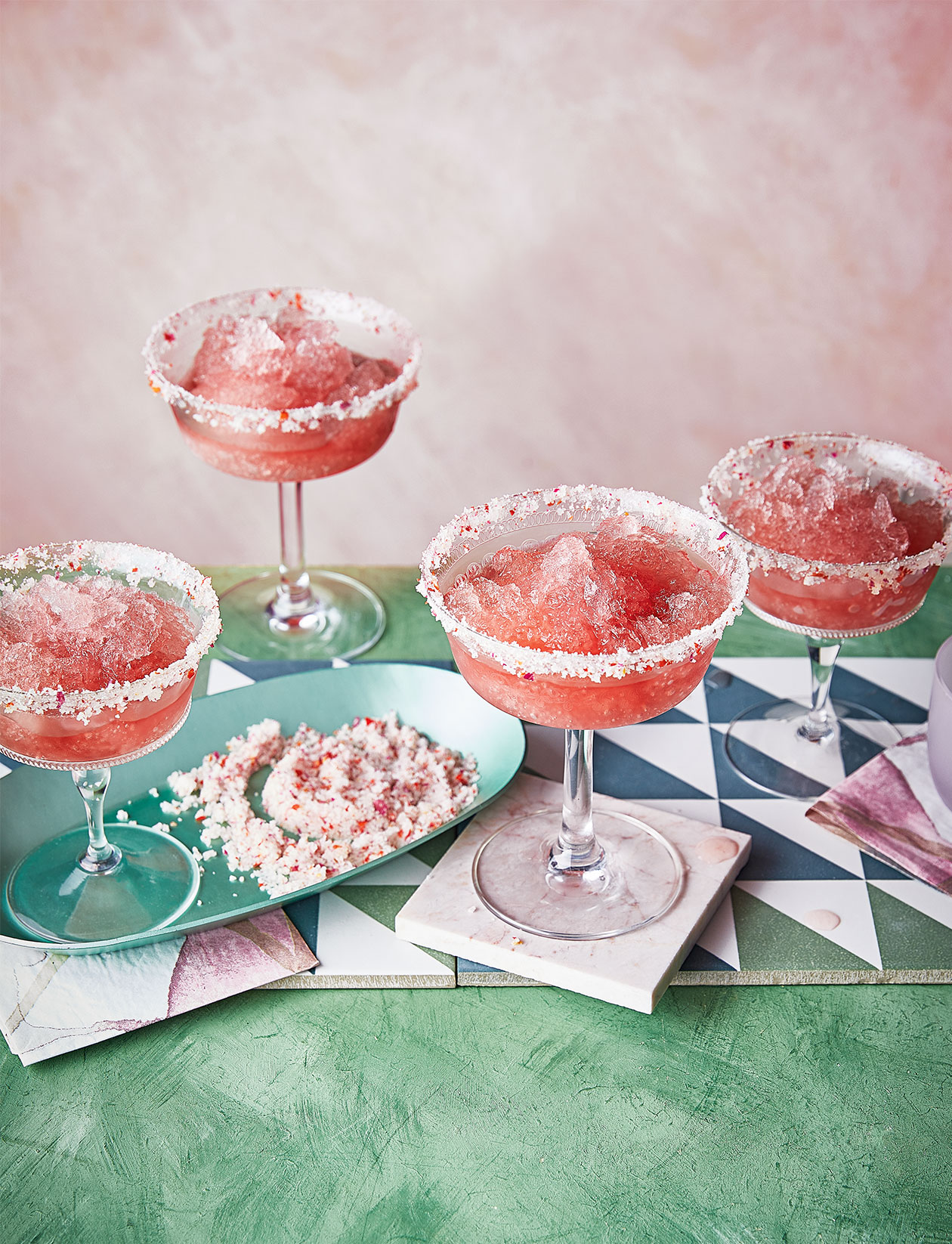 Lychee, strawberry and rose frosé recipe | Sainsbury`s Magazine