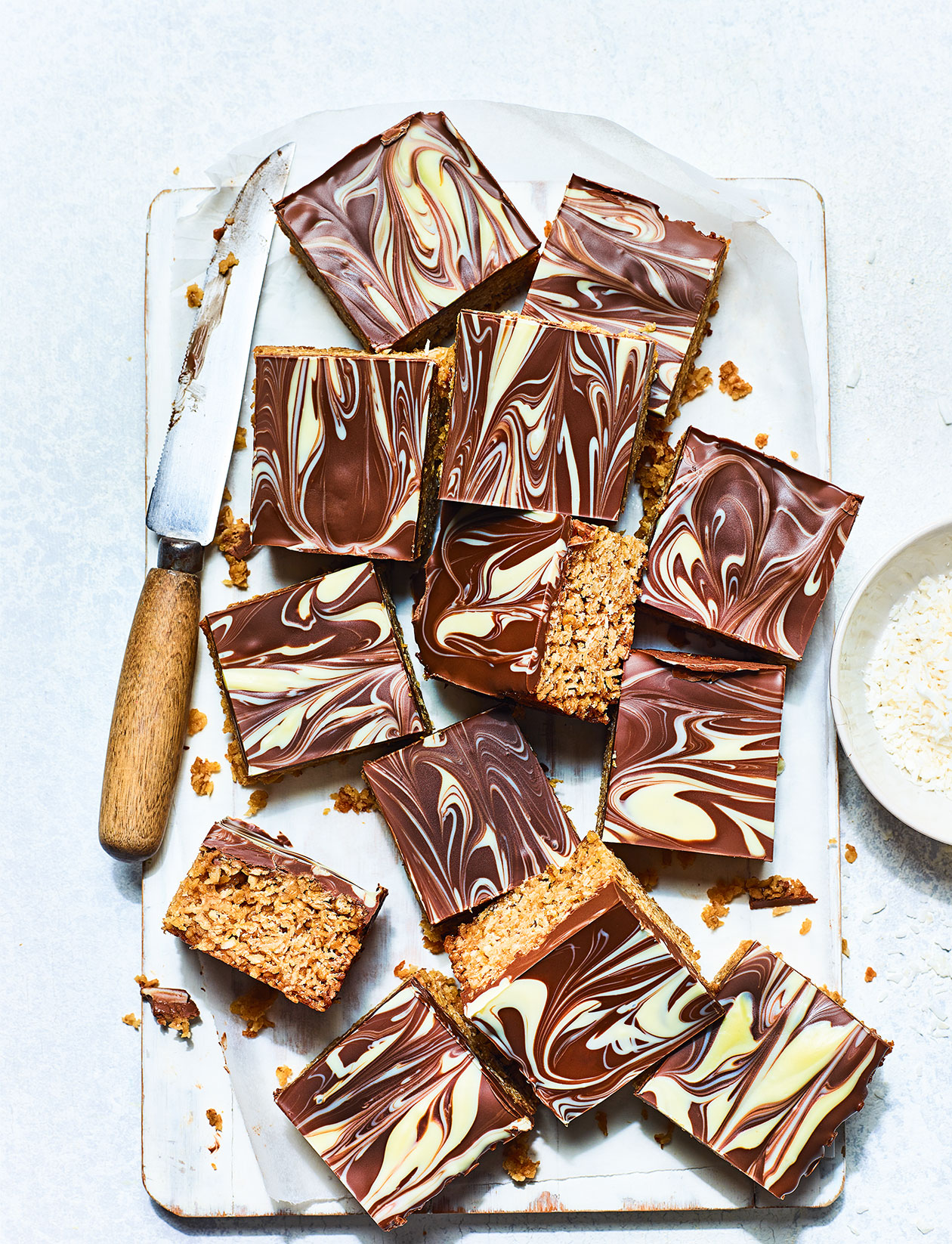 Chocolate-coconut flapjacks recipe | Sainsbury`s Magazine