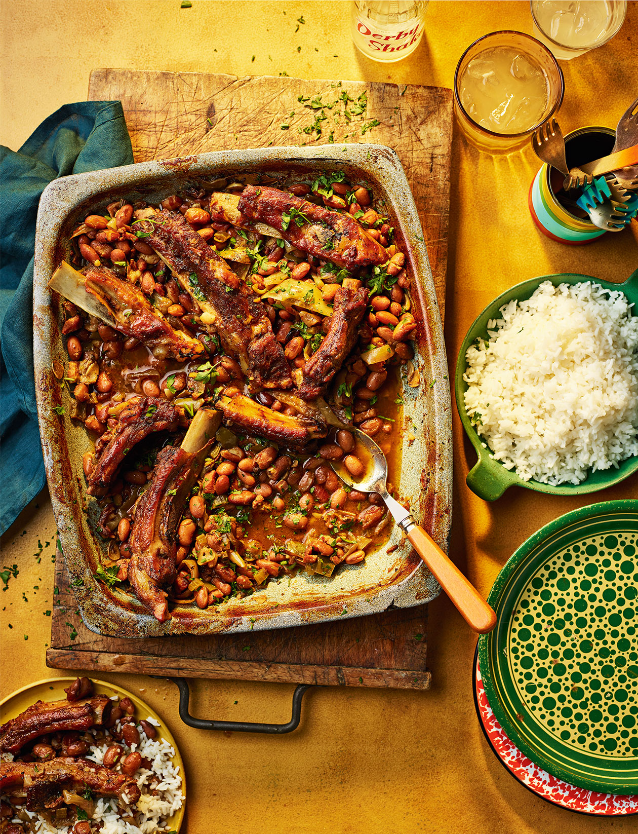 Ribs, red beans and rice recipe | Sainsbury`s Magazine