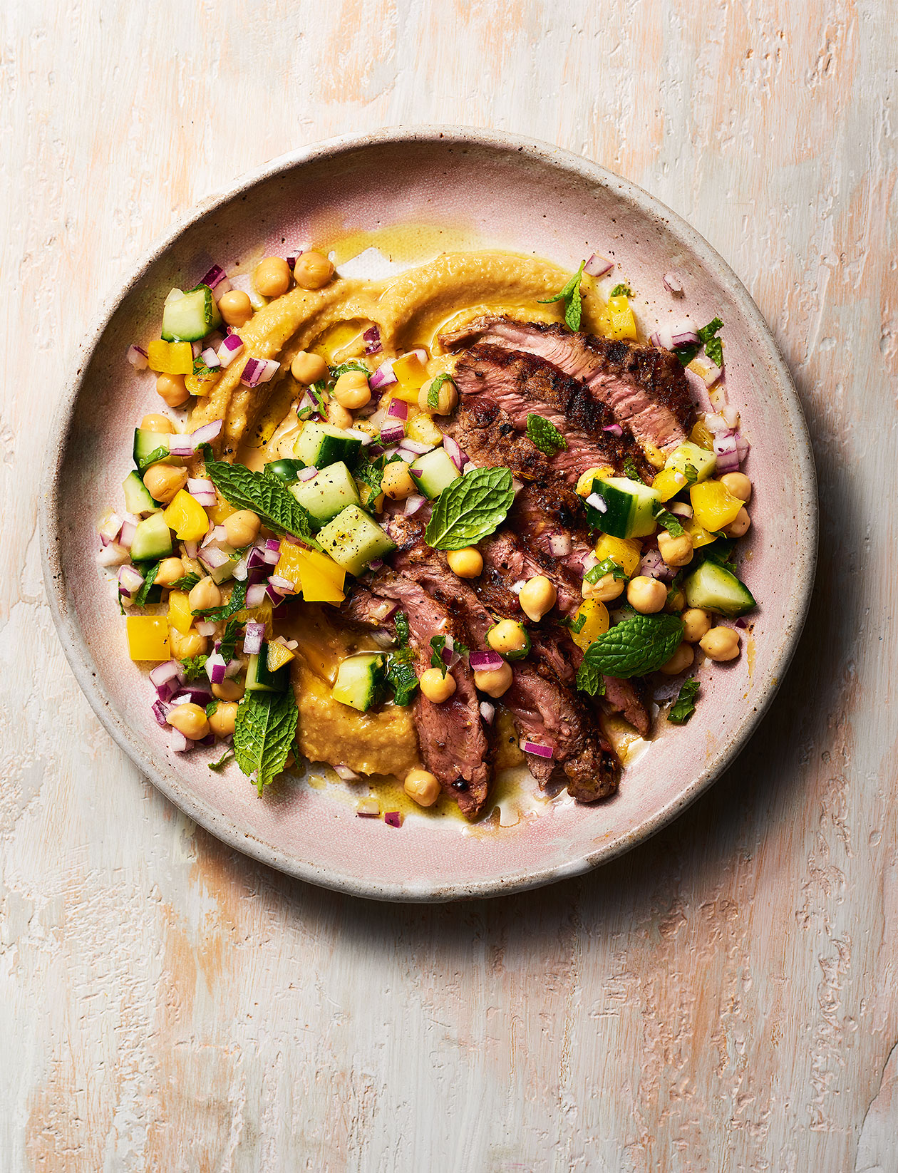 Moroccan-style lamb with warm houmous recipe | Sainsbury`s Magazine