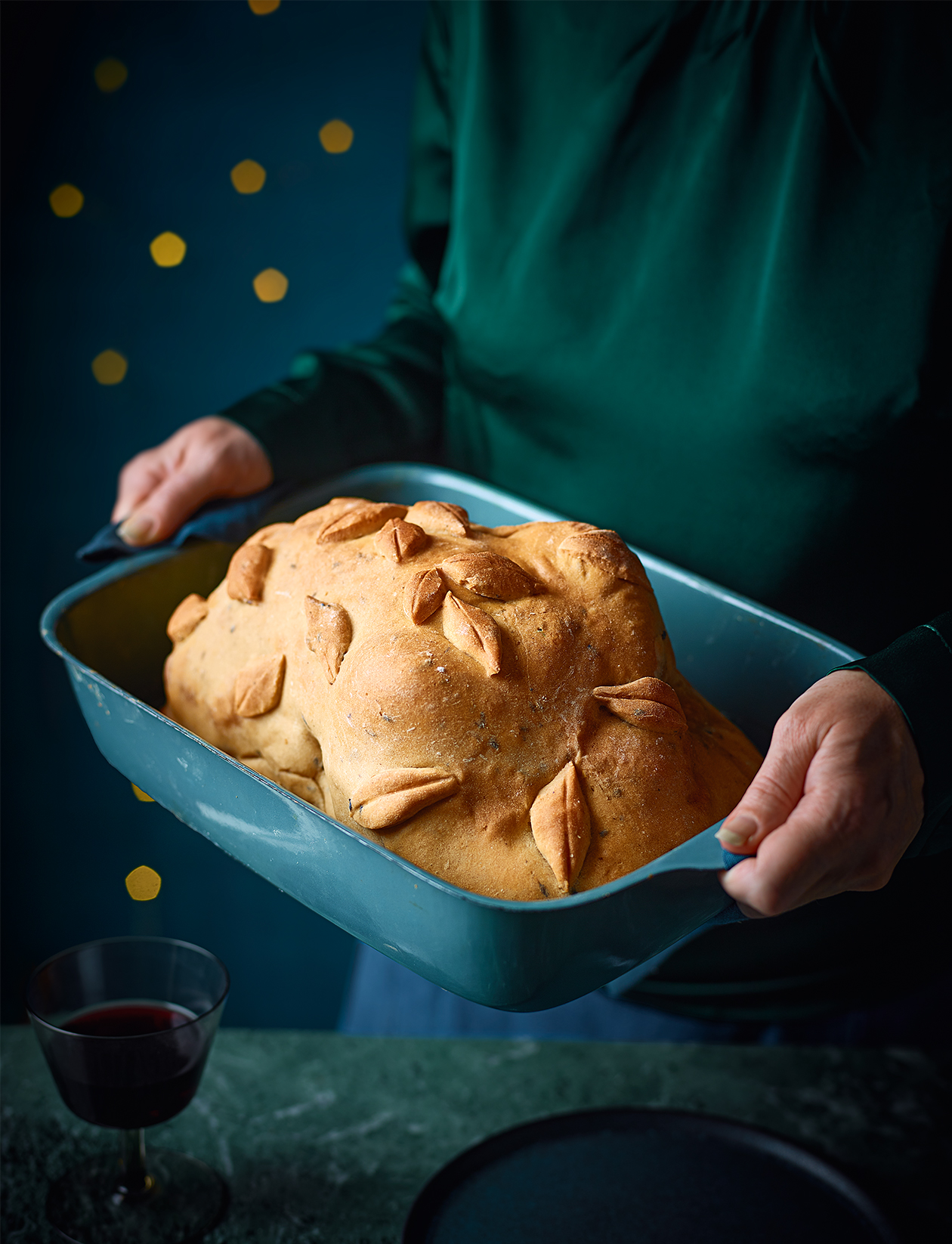 Salt-baked chicken with citrus and lavender recipe | Sainsbury`s Magazine