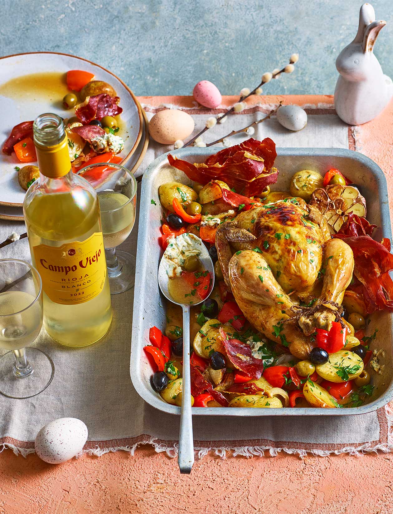 Sponsored: Herby roast chicken with crispy serrano ham recipe ...