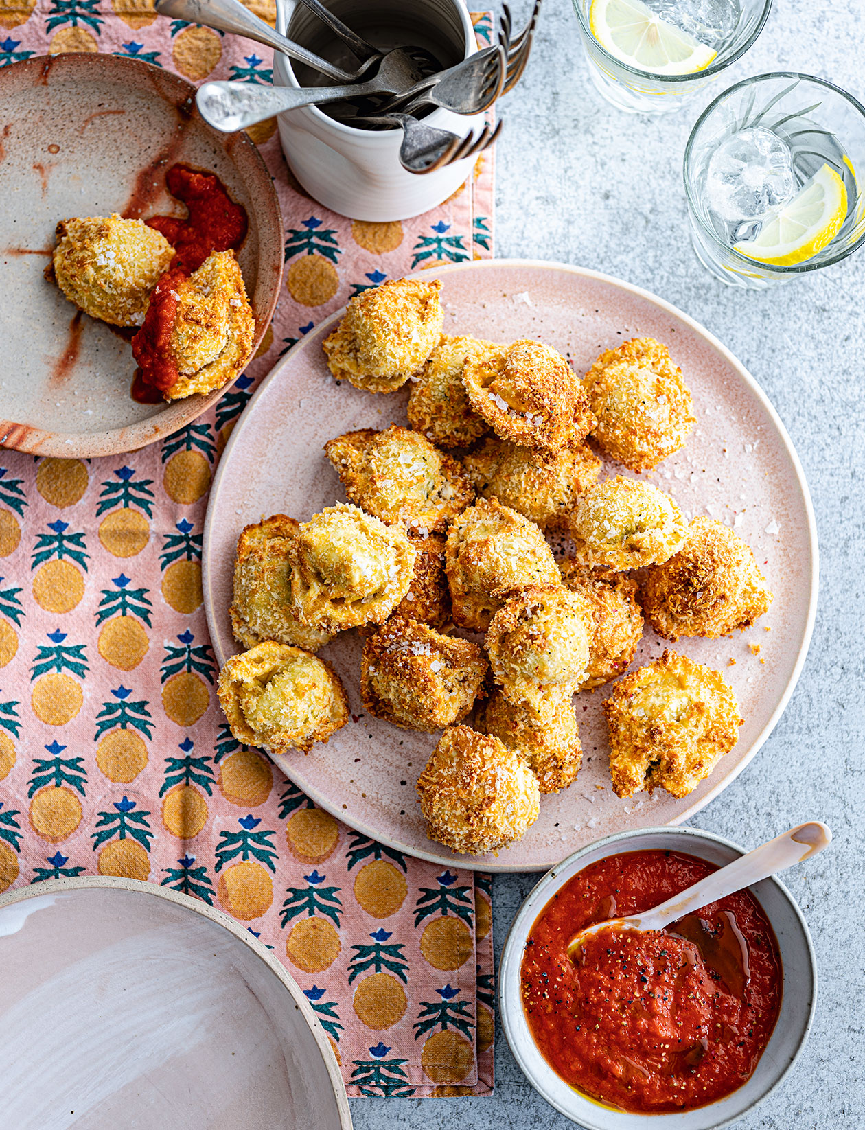 Crispy pasta dippers with tomato sauce recipe | Sainsbury`s Magazine