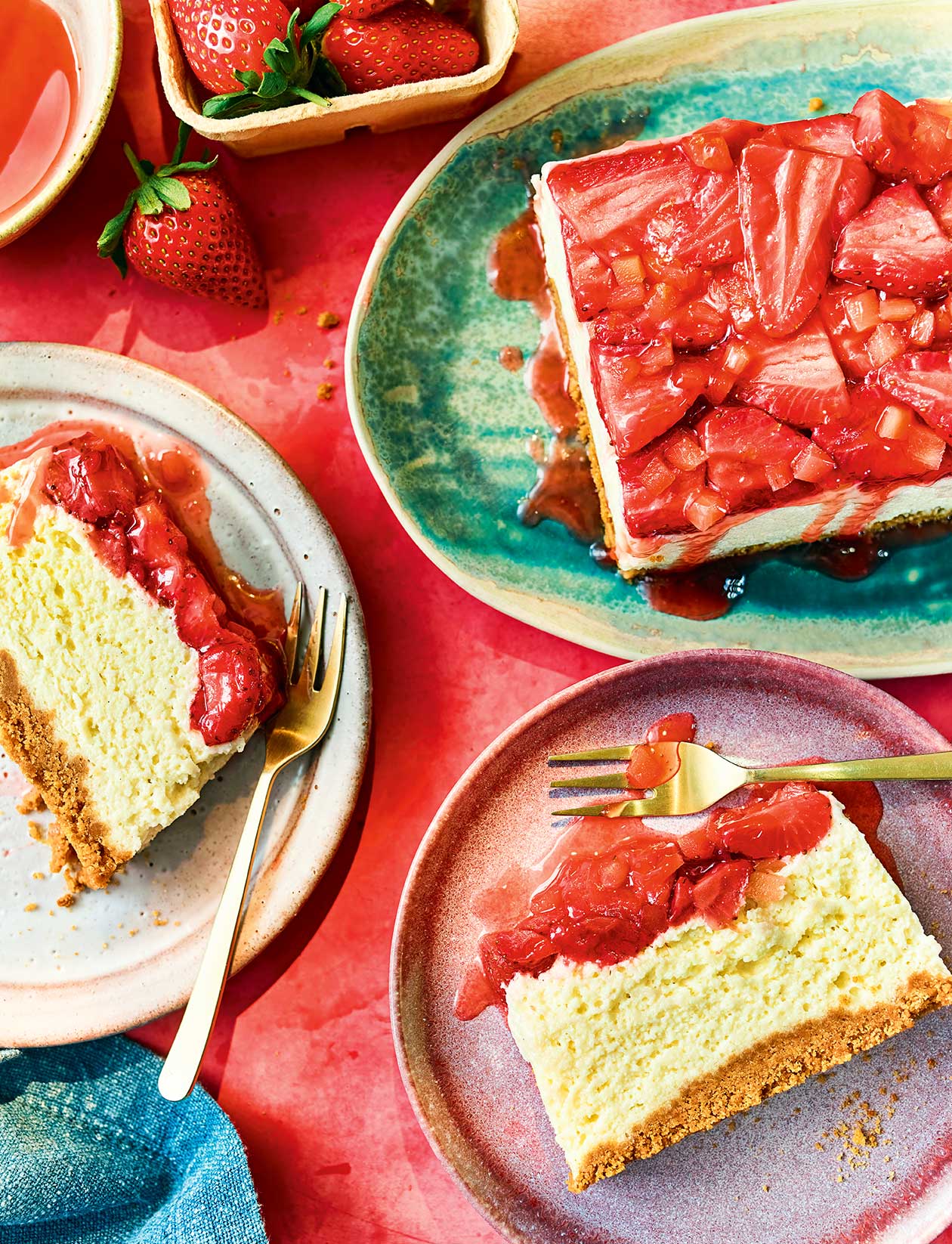 Sticky strawberry and white chocolate slice recipe | Sainsbury`s Magazine