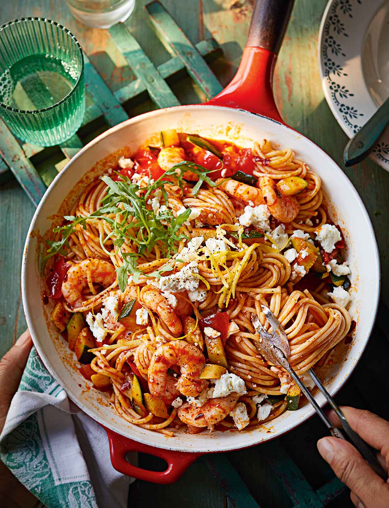 30-minute spicy prawn spaghetti recipe | Sainsbury`s Magazine