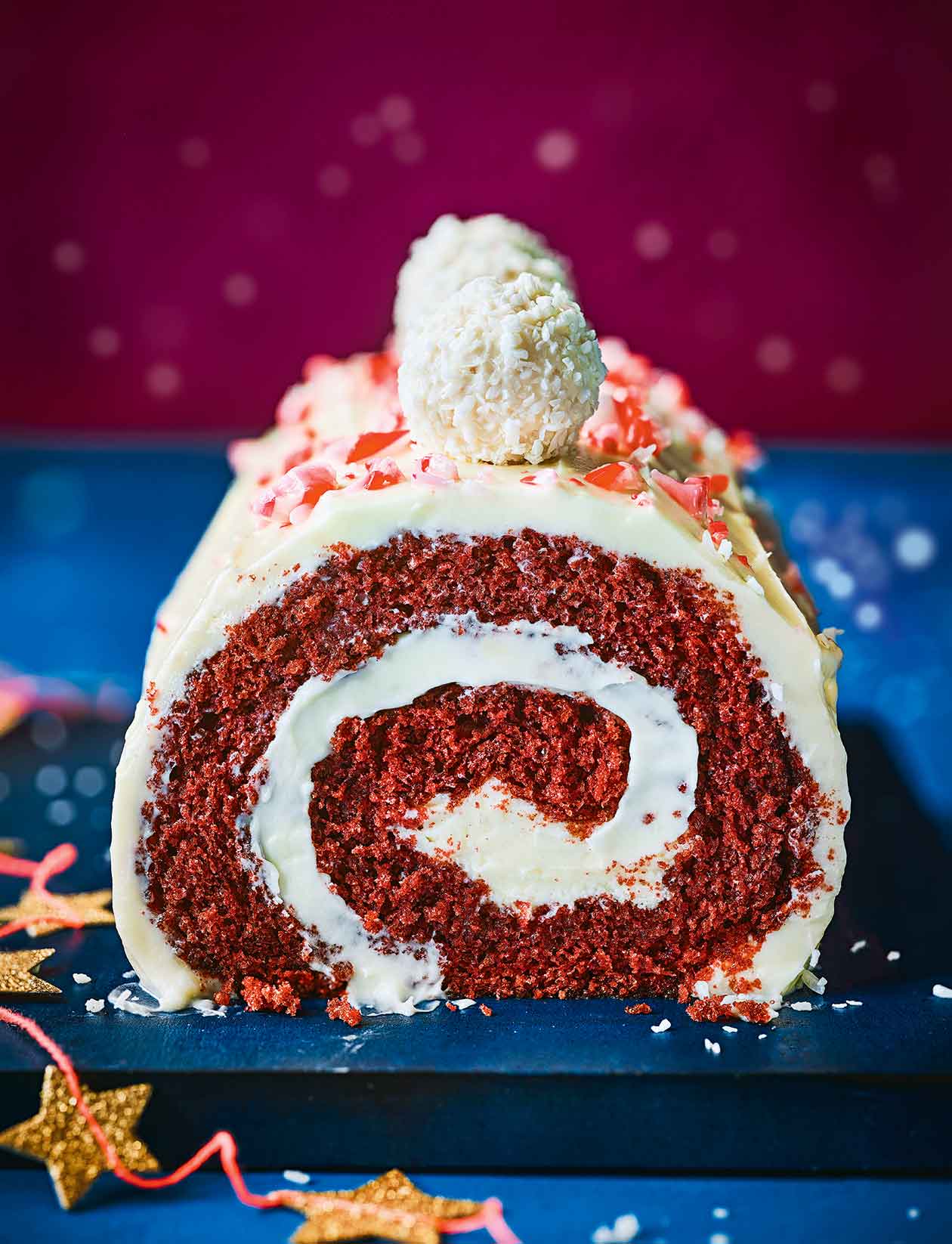 Red velvet roulade recipe | Sainsbury`s Magazine