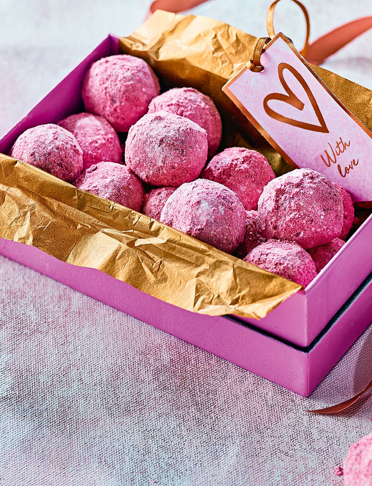 Raspberry and prosecco truffles recipe | Sainsbury`s Magazine