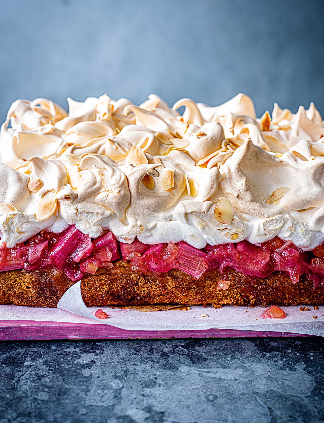 Rhubarb mess cake recipe | Sainsbury`s Magazine