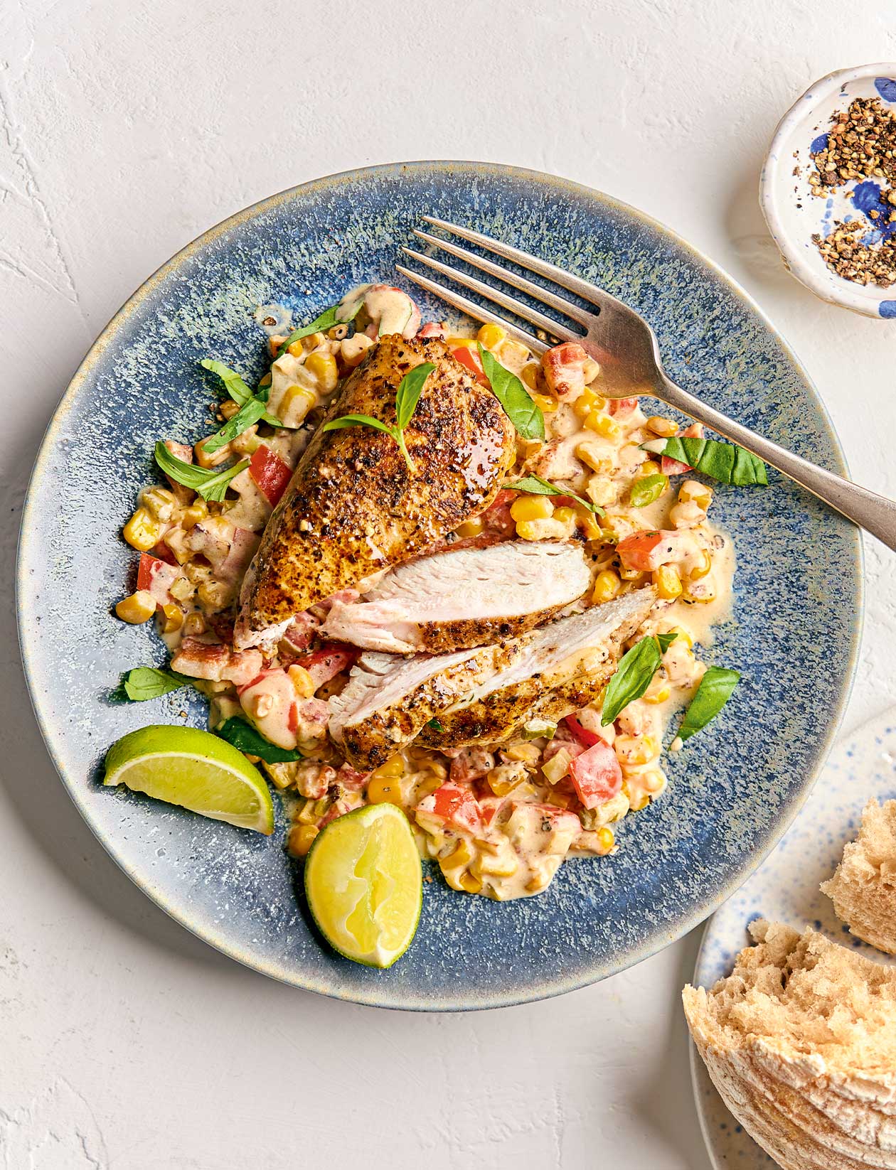 One-pan creamy turkey and charred corn recipe | Sainsbury`s Magazine