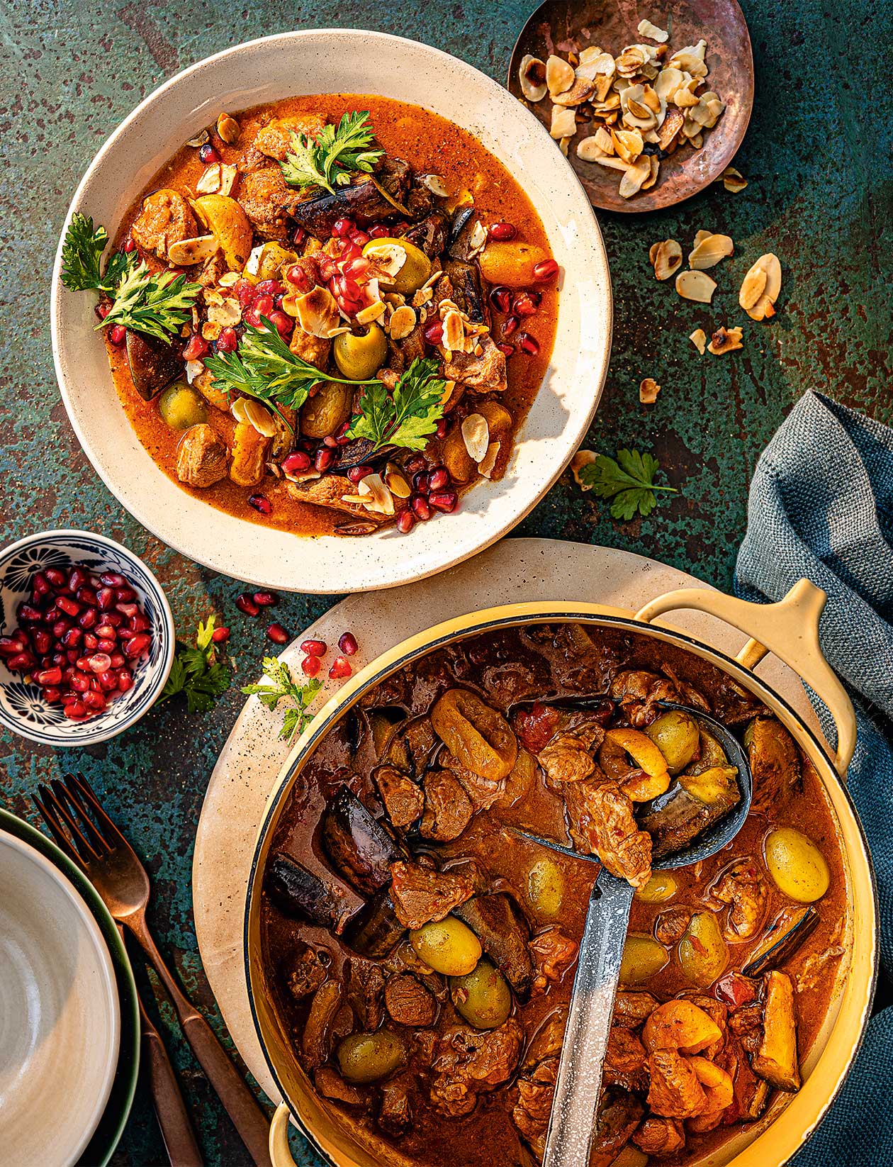 Harissa lamb and aubergine stew recipe | Sainsbury`s Magazine