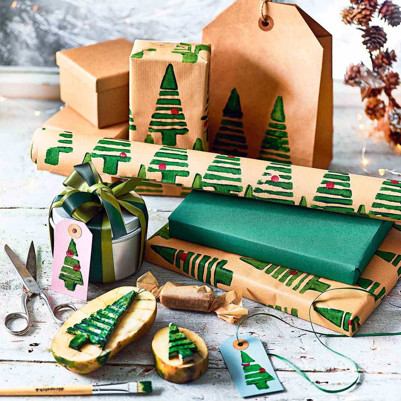 How to make your own Christmas cards and wrap | Sainsbury`s Magazine