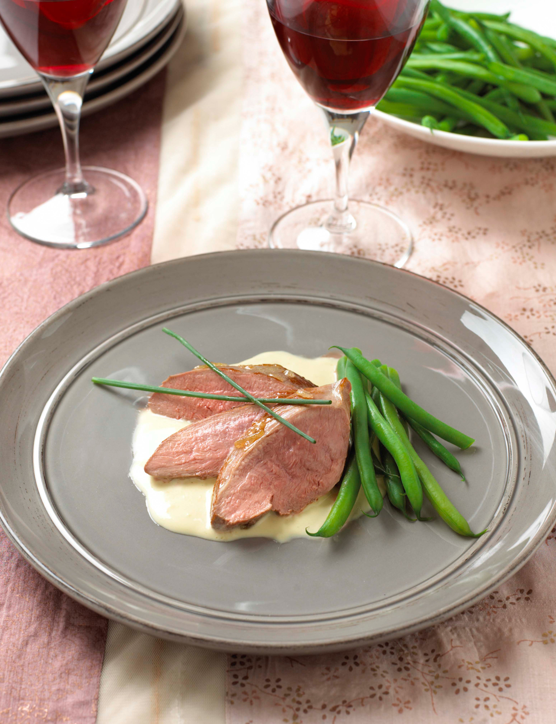 Duck breasts with a piquant lime and ginger sauce | Sainsbury`s Magazine