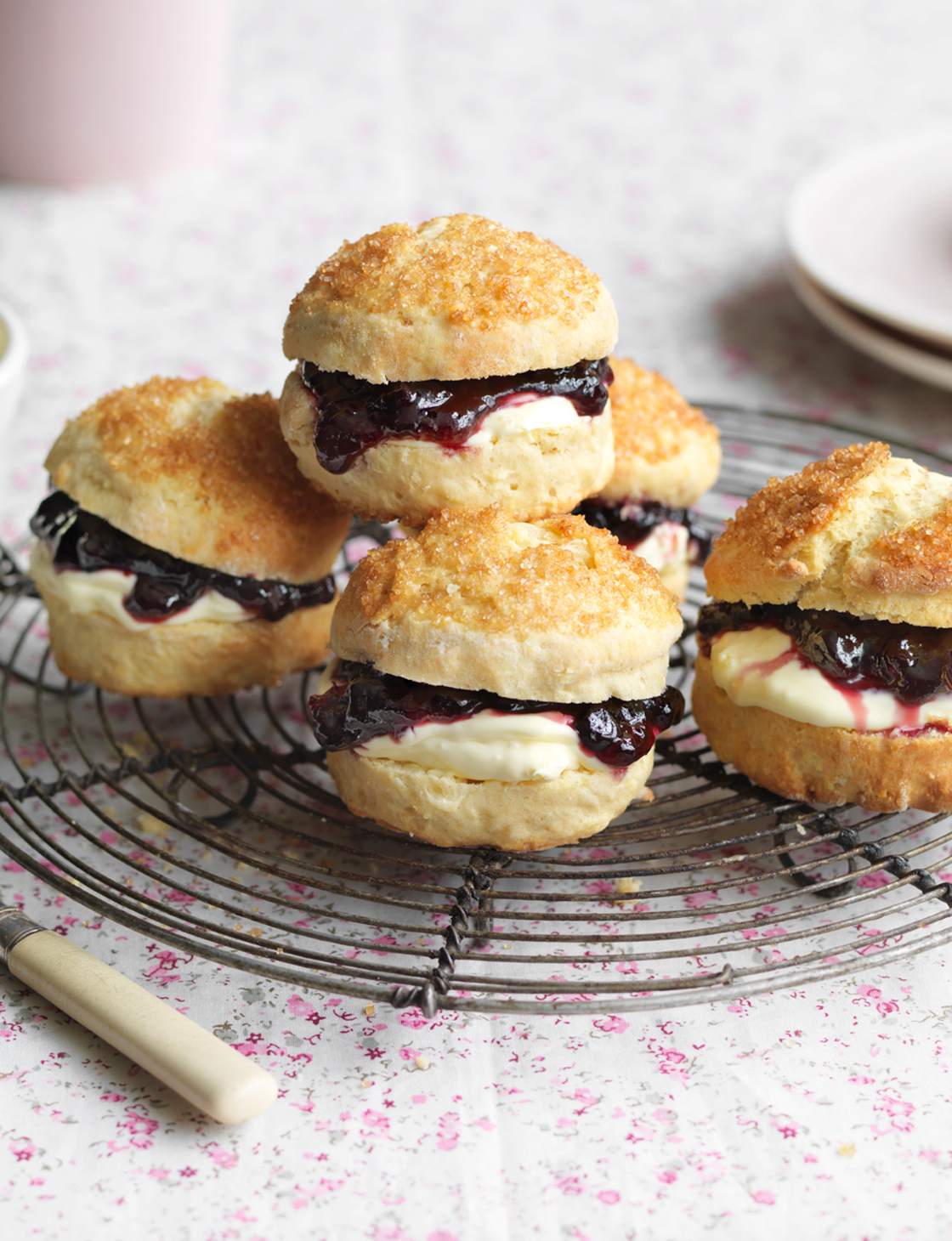 Sugar-topped apple and treacle scones | Sainsbury`s Magazine