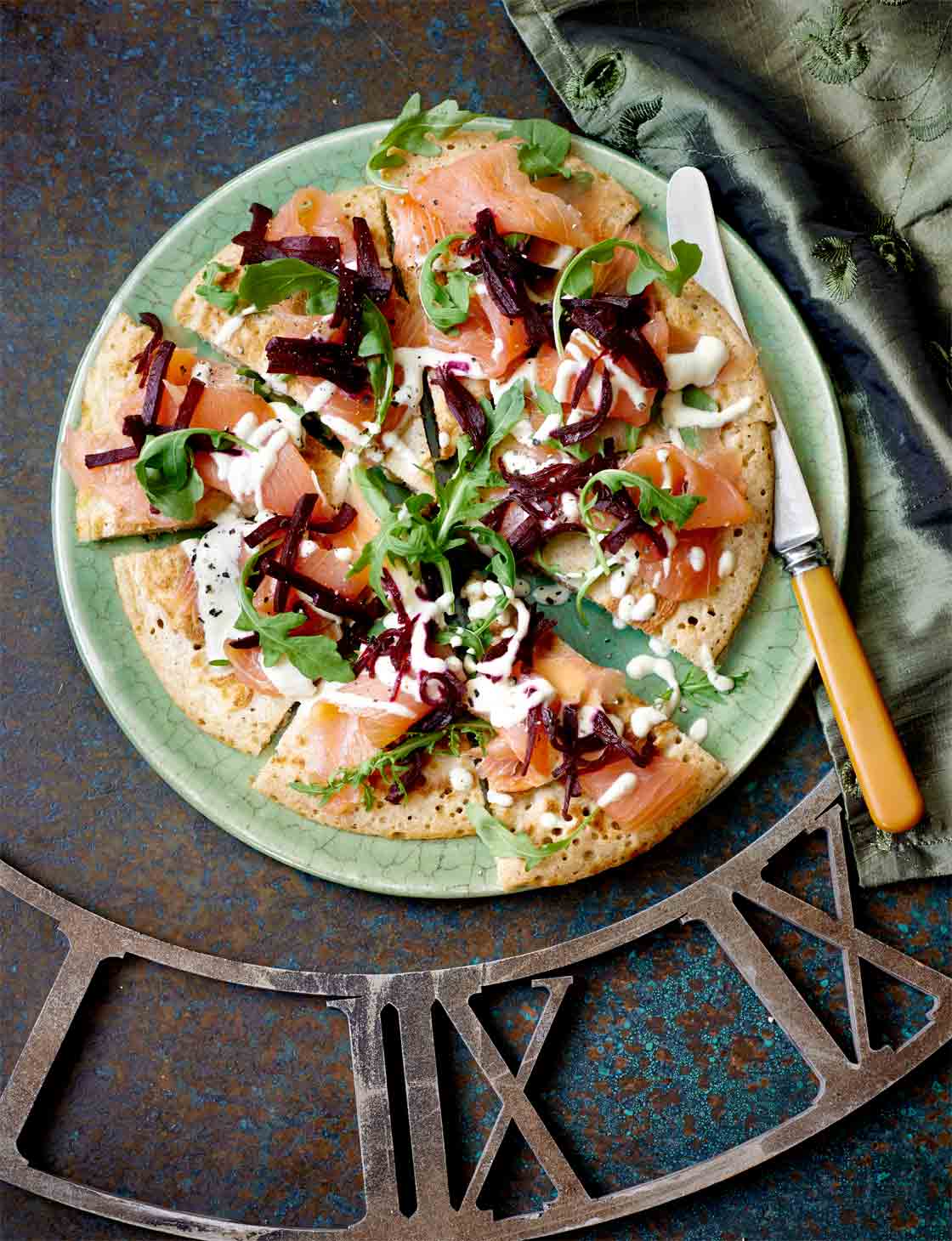 Sharing ‘blini’ with smoked salmon and beetroot | Sainsbury`s Magazine