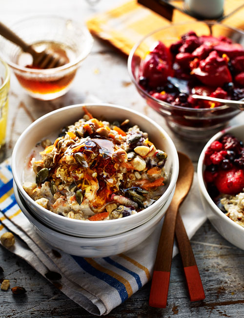 Bircher-style muesli with ruby red fruit | Sainsbury`s Magazine