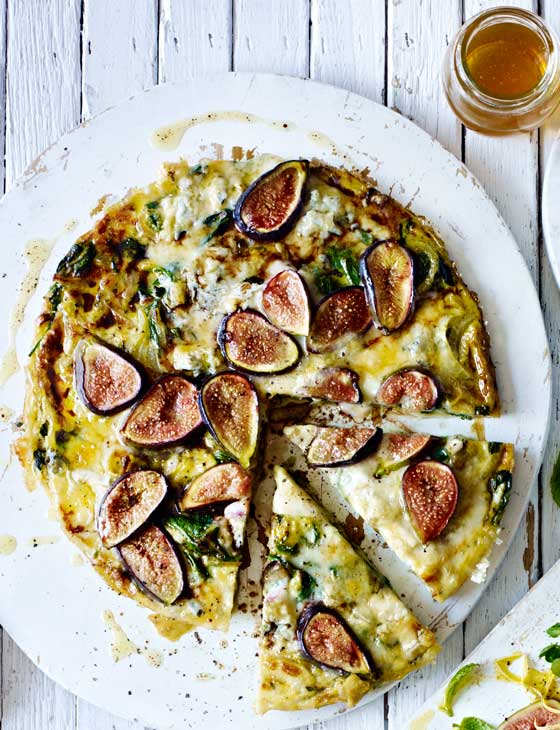 Fig, Gorgonzola and thyme frittata | Sainsbury`s Magazine