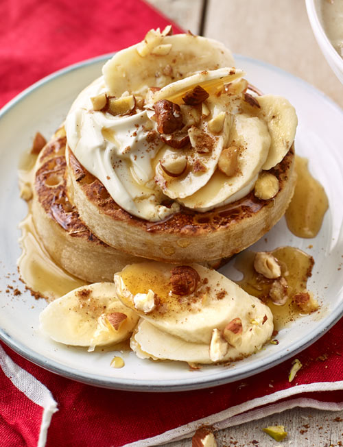 Banana maple crumpets | Sainsbury`s Magazine