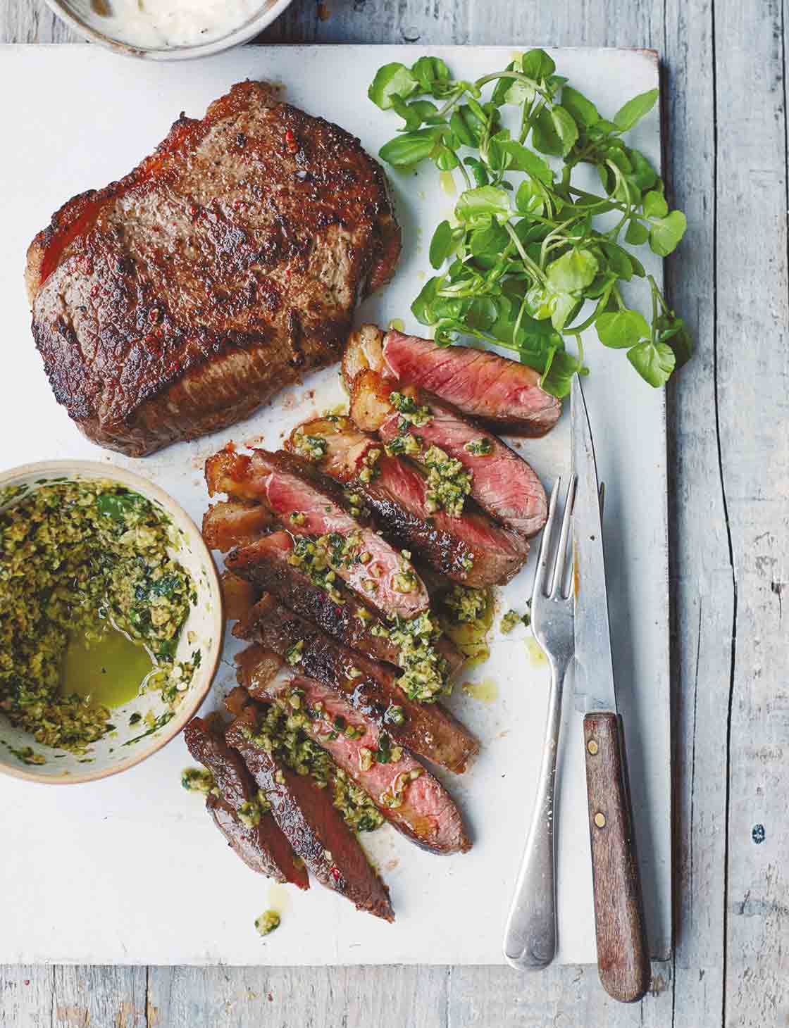 Steak with olive tapenade recipe | Sainsbury`s Magazine