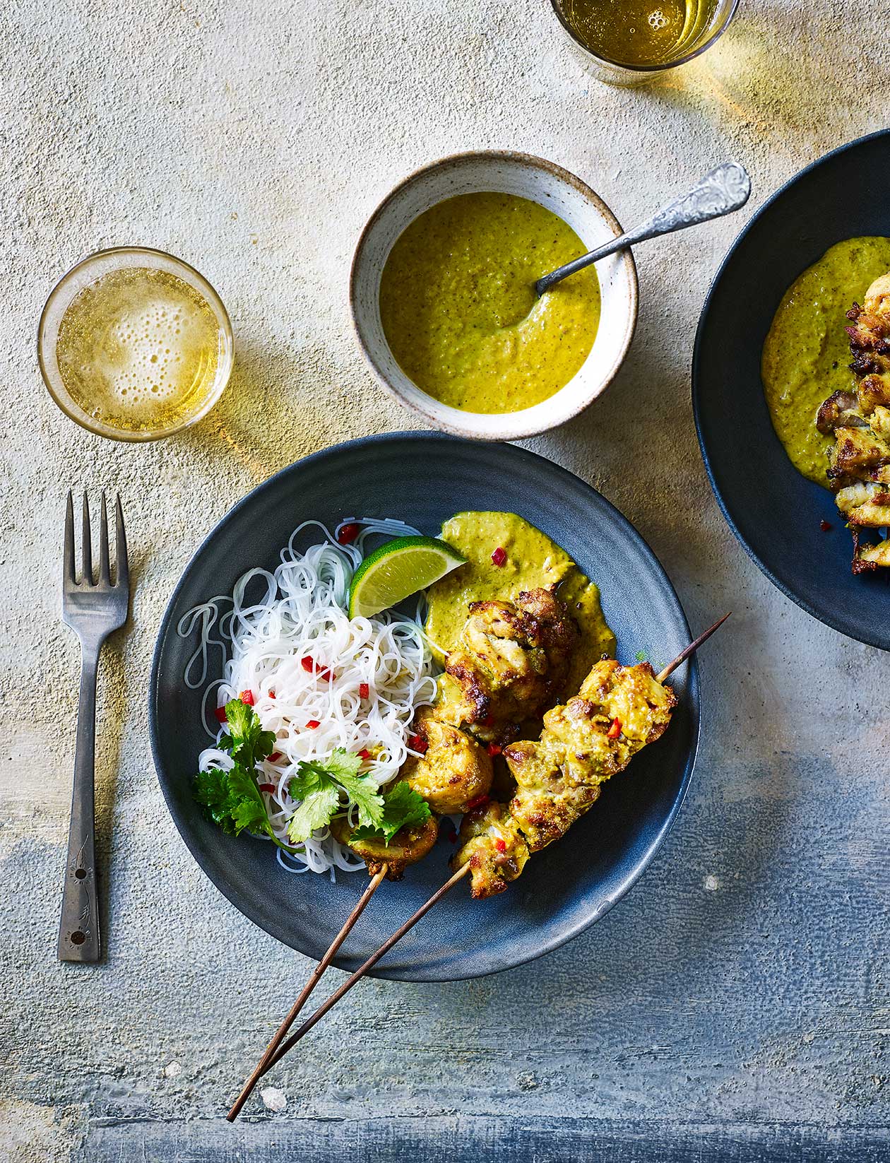 Chicken satay with noodles recipe | Sainsbury`s Magazine