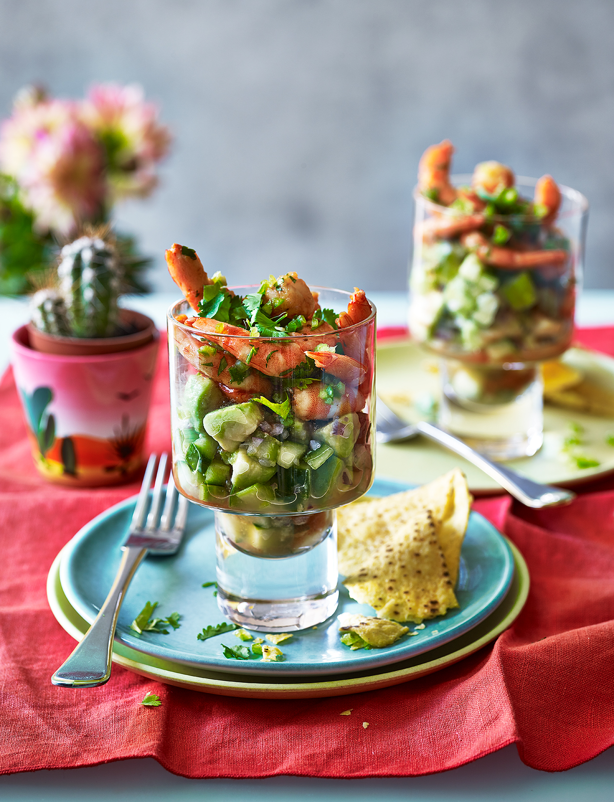Zingy prawn cocktails recipe | Sainsbury`s Magazine
