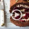 Chocolate roulade with chestnut and morello cherry cream | Sainsbury`s ...