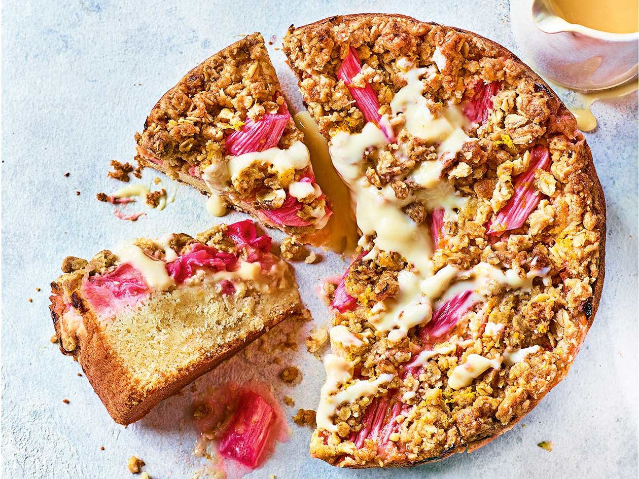 Rhubarb Custard Cake