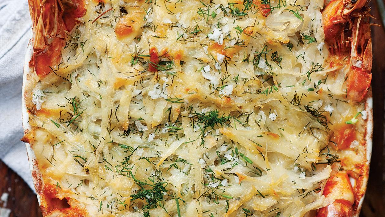 Gumbo | Fish Pie With Cheesy Rosti Topping