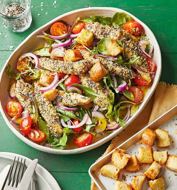 'Everything seasoning' chicken salad recipe | Sainsbury`s Magazine